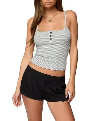 EDIKTED Cotton Camisole - Grey Melange