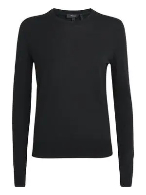 Theory Wool Long-sleeve T-shirt - Black