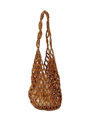 Hat Attack Aria Beaded Tote - Brown