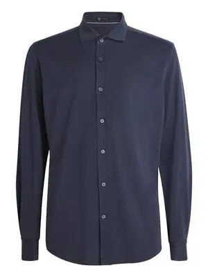 Colombo Silk-cotton Shirt - Navy