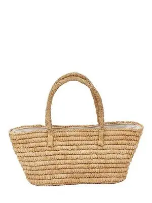 Hat Attack Anora Mini Straw Handheld Bag - Natural