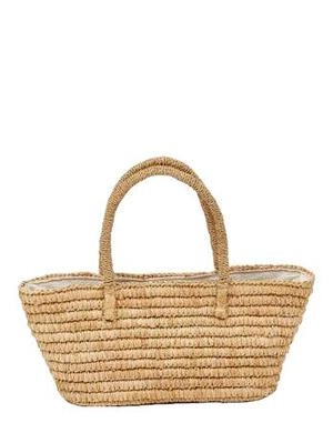 Hat Attack Anora Mini Straw Handheld Bag - Natural