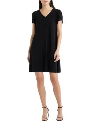 Anne Klein Tulip Sleeve Swing Dress - Anne Black