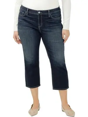 SILVER JEANS CO. Elyse Curvy Mid Rise Capri Jeans - Bay St. Louis