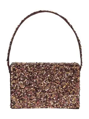 SIMITRI Sequin Box Clutch Cocoa