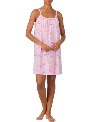 Ralph Lauren Printed Double Strap Nightgown - Pink Floral