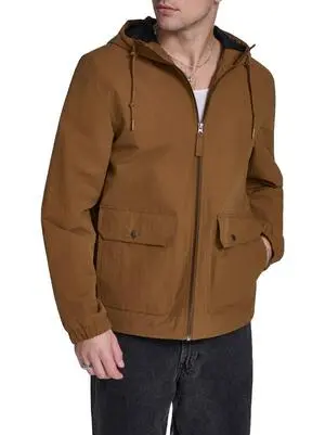 LEVI'S Water-resistant Hooded Jacket - Worker Brown