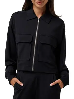Travis Mathew Friday Ponte Utility Jacket - Black