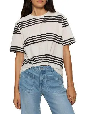 Sanctuary Stripe Cotton T-shirt - Chalk White/black Stripe