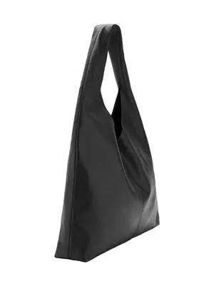 Mango Leather Shoulder Bag - Black