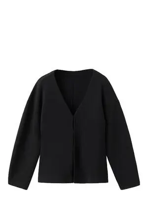 Mango Oversized V-neck Cardigan - Black