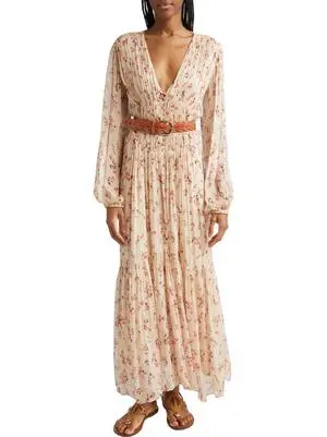 Isabel Marant Briane Floral Maxi Dress - Beige