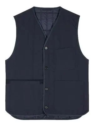 Paul Smith Textured Nylon Quilted Gilet - Blue
