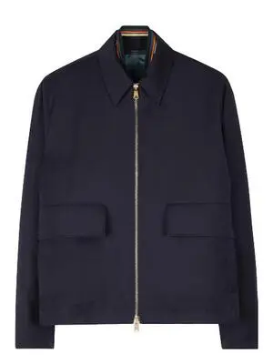 Paul Smith Wool 'storm System' Zip Jacket - Blue