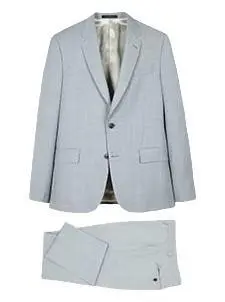 Paul Smith The Soho Tailored-fit Light Overdyed Melange Wool Suit - Blue