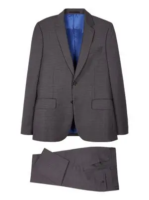 Paul Smith The Soho Tailored-fit Gingham Wool Suit - Grey