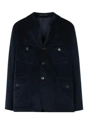 Paul Smith Corduroy Patch-pocket Blazer - Blue