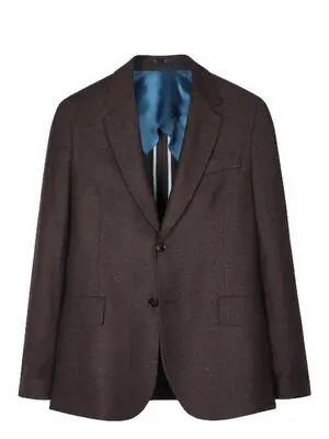 Paul Smith Dark Wool And Silk-blend Blazer - Brown
