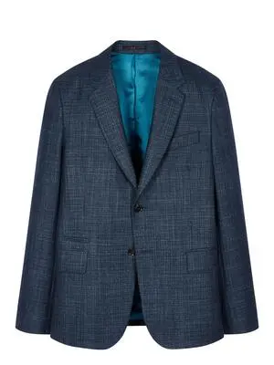 Paul Smith Tailored-fit Wool-silk Blazer - Blue