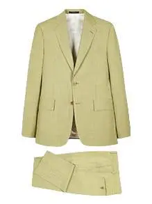 Paul Smith The Brierley Light Green Overdyed Melange Wool Suit - Yellow