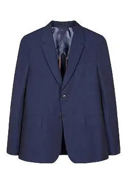 Paul Smith Indigo Linen-cotton Buggy-lined Blazer - Blue