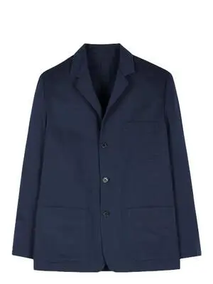 Paul Smith Cotton-linen Twill Work Jacket - Blue