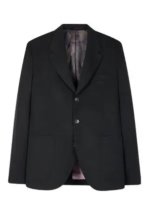 Paul Smith Slim-fit Wool Gabardine Three-button Blazer - Black