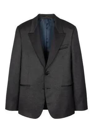 Paul Smith Tailored-fit Glitter Wool-blend Evening Blazer - Black