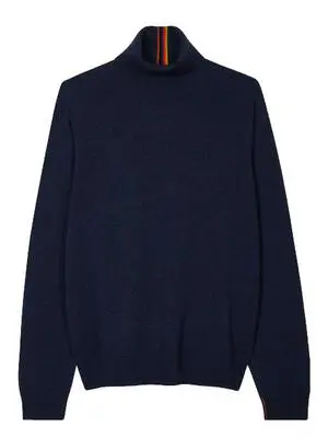 Paul Smith Cashmere Roll Neck Sweater - Blue