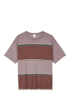Paul Smith Mauve Stripe Knitted T-shirt - Purple
