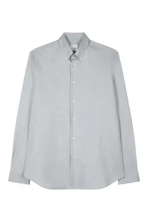 Paul Smith Pale Yarn-dye Brushed Cotton Twill Shirt - Blue