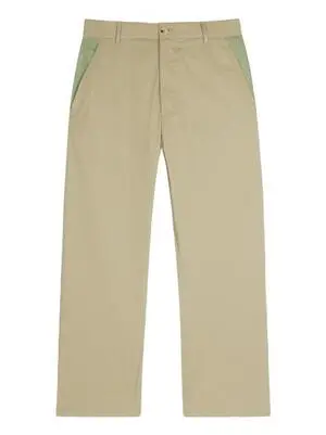 Paul Smith Light Khaki Double-face Elastic-back Chinos - Green