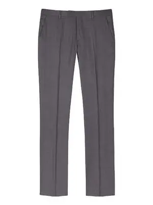 Paul Smith Tapered-fit Linen And Wool-blend Twill Trousers - Grey