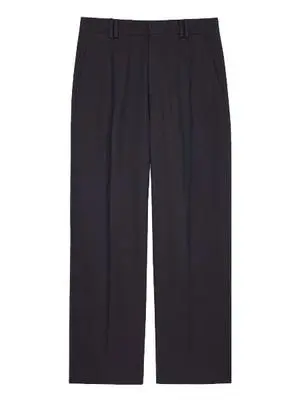 Paul Smith Cotton And Wool-blend Twill Wide Leg Trousers - Blue