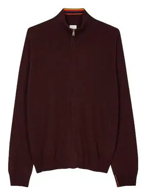 Paul Smith Cashmere Full-zip Cardigan - Purple