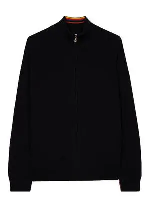 Paul Smith Cashmere Full-zip Cardigan - Black