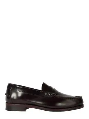 Paul Smith Lido Leather Loafers - Red