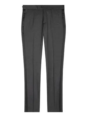 PAUL SMITH Slim-Fit Glitter Wool-Blend Evening Trousers