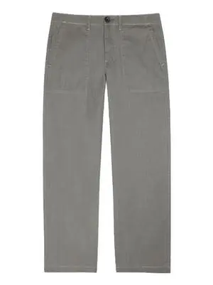 Paul Smith Coated Slub-cotton Trousers - Grey