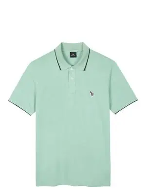 Paul Smith Sea Zebra Logo Polo Shirt With Contrast Tipping - Green