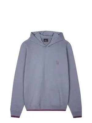 Paul Smith Cotton Blend 'broad Stripe Zebra' Hoodie - Grey