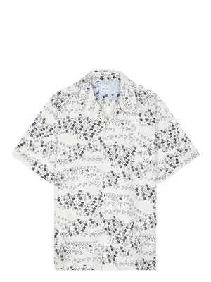 Paul Smith Ecru 'jasmine' Print Short-sleeve Shirt - White