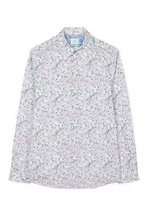 Paul Smith Chicory' Print Tailored-fit Shirt - White