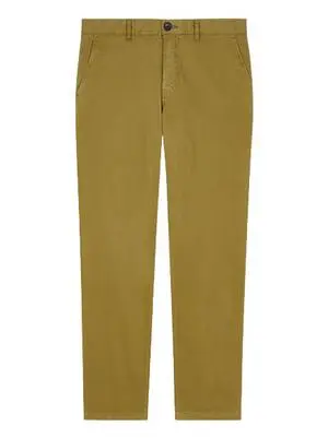 Paul Smith Tapered-fit Light Khaki Stretch-cotton Chinos - Green