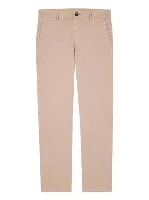 Paul Smith Mid-fit Beige Cotton-lyocell Cavalry Twill Chinos - Brown