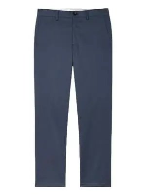 Paul Smith Mid-fit Stone Blue Stretch-cotton Chinos - Grey