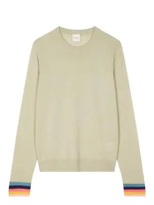 Paul Smith Knitted Merino Wool Crew Neck Sweater - Green
