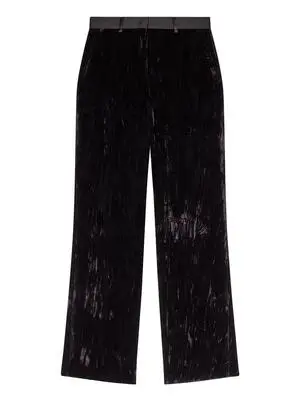 Paul Smith Wide Leg Velvet Trousers - Purple