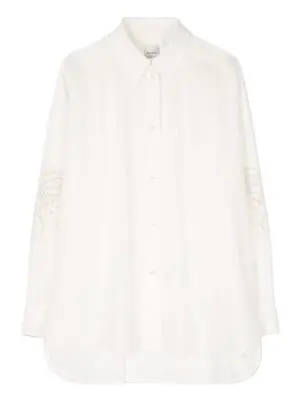 Paul Smith Embroidered Sleeve Cotton-blend Shirt - White