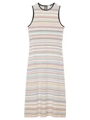 PAUL SMITH Signature Stripe Textured Sleeveless Dress